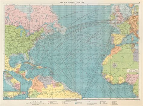 Atlantic Shipping Lanes Map