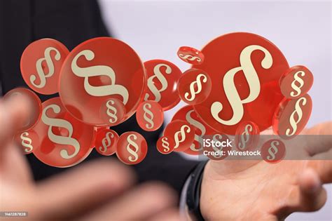 배경에서 단락 기호와 손의 3d 렌더링 법과 정의 개념 0명에 대한 스톡 사진 및 기타 이미지 0명 3차원 형태 개념 Istock