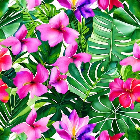 1413 Tropical Watercolor Flora A Tropical And Watercolor Inspired