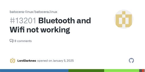 Bluetooth And Wifi Not Working · Issue 13201 · Batocera Linuxbatocera