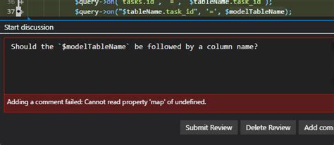 Adding A Comment Failed Cannot Read Property Map Of Undefined · Issue 957 · Microsoftvscode