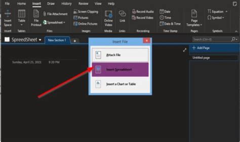 How To Insert Excel Spreadsheet In Onenote
