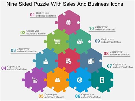top 10 interconnected model with 10 areas powerpoint presentation