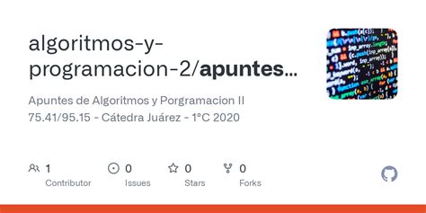 GitHub Algoritmos Y Programacion 2 Apuntes Algoritmos 2 Apuntes De