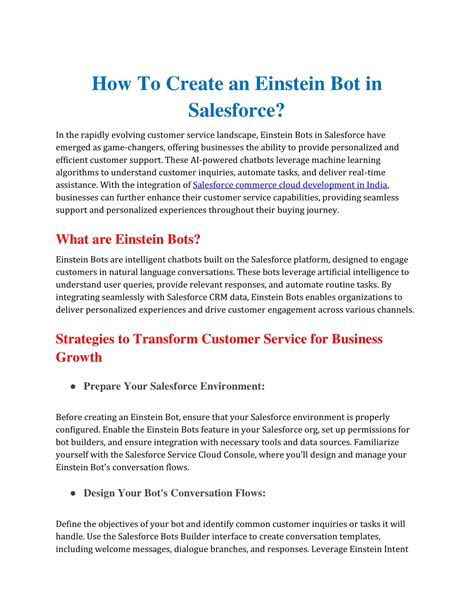 ppt how to create an einstein bot in salesforce powerpoint