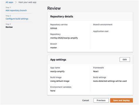 deploy ứng dụng reactjs lên aws amplify