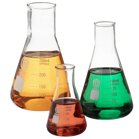 3 Pack Erlenmeyer Flasks 50 250ml Ierl 002