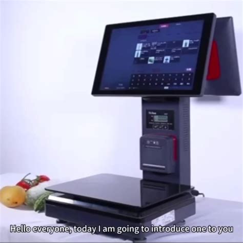 Digital Weighing Scale Of Ai Recognition For Food Weighing Use With Barcode Printer For Price