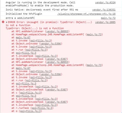 Error Trying To Read Nfc Card On Ionic 3 Ionic V3 Ionic Forum