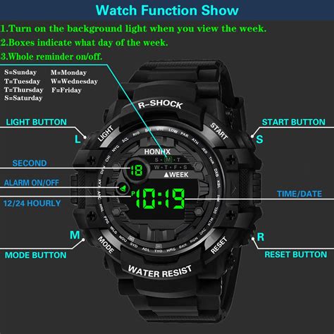HONHX Watch Men Sport Clock Life Waterproof Men's ... – Grandado