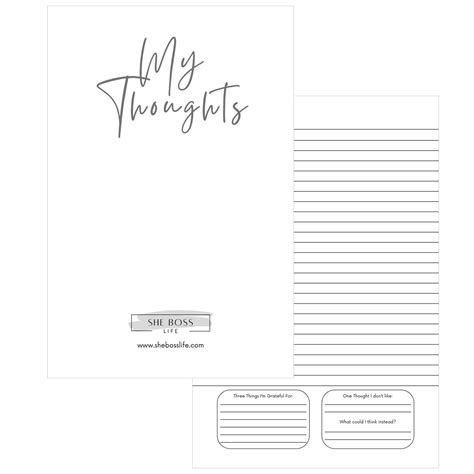 My Thoughts Journal