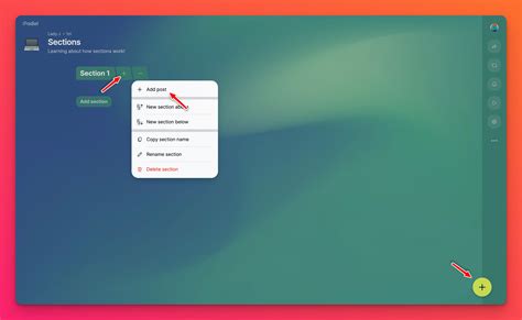 Sections Padlet Knowledge Base Support