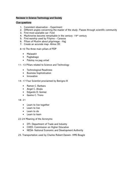 Sts Reviewer Pdf Science Renaissance