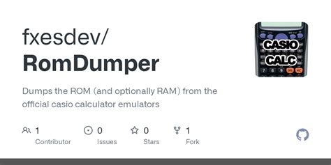 GitHub Fxesdev RomDumper Dumps The ROM And Optionally RAM From The Official Casio