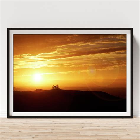Sunset Over The Chilterns Poster By Simonbradfield