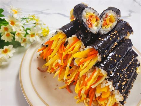 꼬마김밥 만들기 ~ 치즈를 넣어 고소함을 더한 꼬마치즈김밥 만드는법