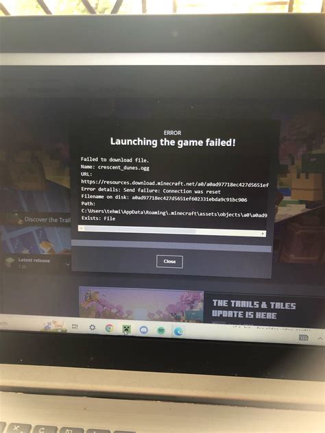 Minecraft [java] Keeps Says This When I Try Downloading The New 1 20 Update It Downloads For A