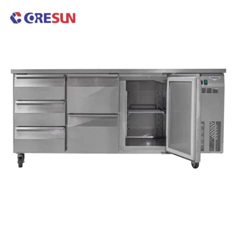 Stainless Steel Commercial Undercounter Fridge Workbench Chiller