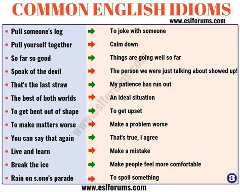 Top 120 Interesting Idioms Examples For Esl Learners Top 120 Interesting Idioms Examples For Esl Learners