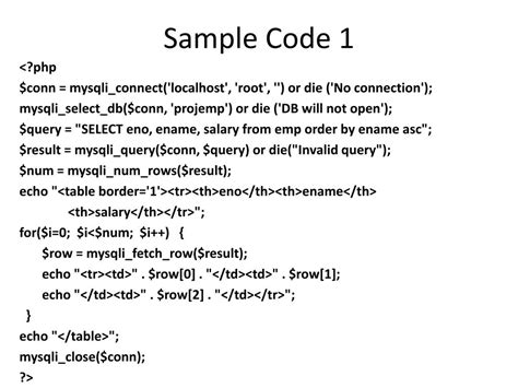 PPT PHP With MySQL PowerPoint Presentation Free Download ID