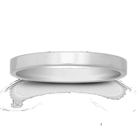 14k White Gold Wedding Band 2mm Shane Co