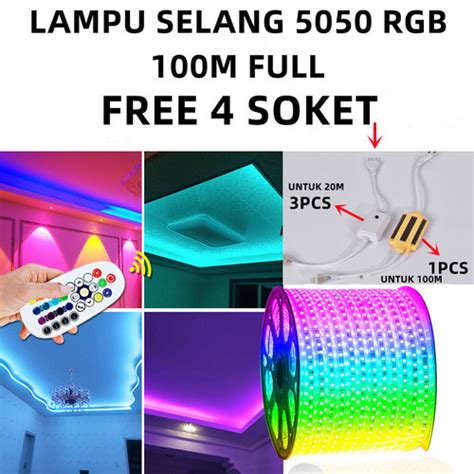 Jual Lampu Led Selang Smd 5050 Rgb 100m Warna Warni Multicolor Full Color A Jakarta Utara