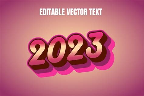 Premium Vector 2023 Vector Text Effect