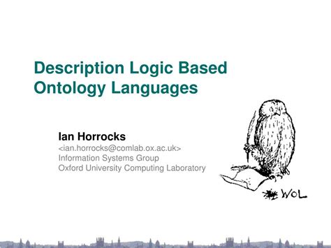 Ppt Description Logic Based Ontology Languages Powerpoint Presentation Id3415353
