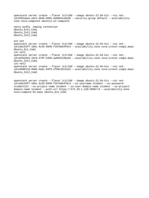 Openstack Server Create Flavor 1c Pdf