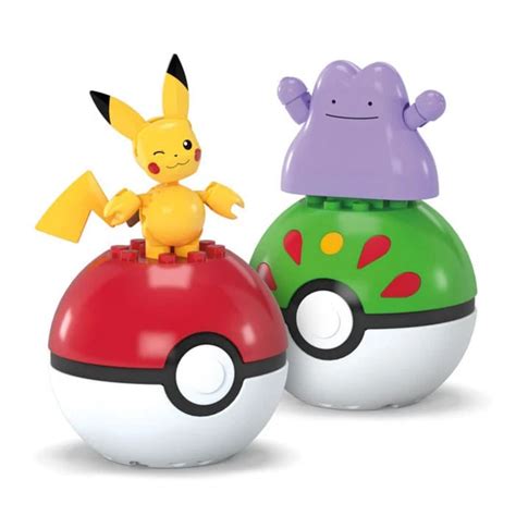 PokÉmon Mega Construction Set Poké Ball Collection Pikachu And Ditto Mattel Eur 3030 Picclick Fr