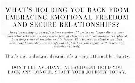 The Avoidant Attachment Workbook Get Over The Fear Of Intimacy
