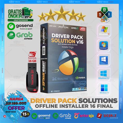 Jual Driver Pack Final USB Driver Installer DriverPack Offline Untuk Instalasi Driver OS
