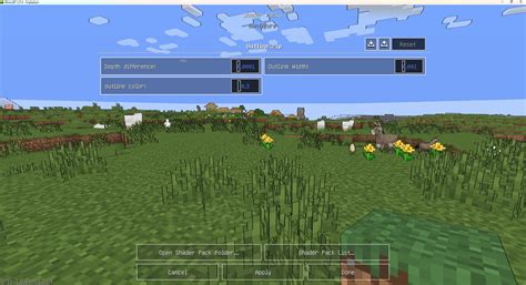 Outline Shader Minecraft Shader