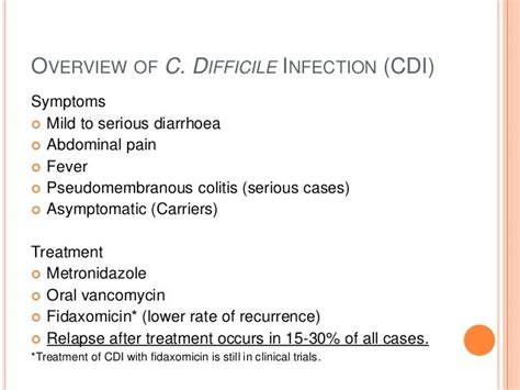 C Diff Symptoms