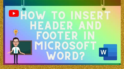 HOW TO INSERT HEADER AND FOOTER IN MICROSOFT WORD YouTube