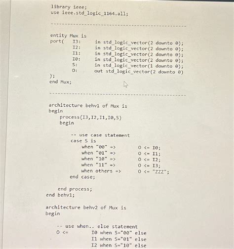 solved library ieee use ieee std logic 1164 all entity mux