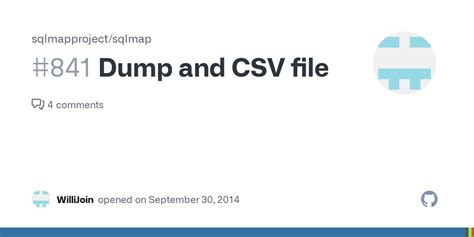 Dump And Csv File · Issue 841 · Sqlmapprojectsqlmap · Github