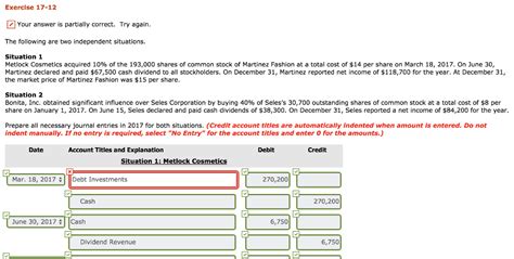 Solved Exercise 17 12 Your Answer Is Partially Correct Try