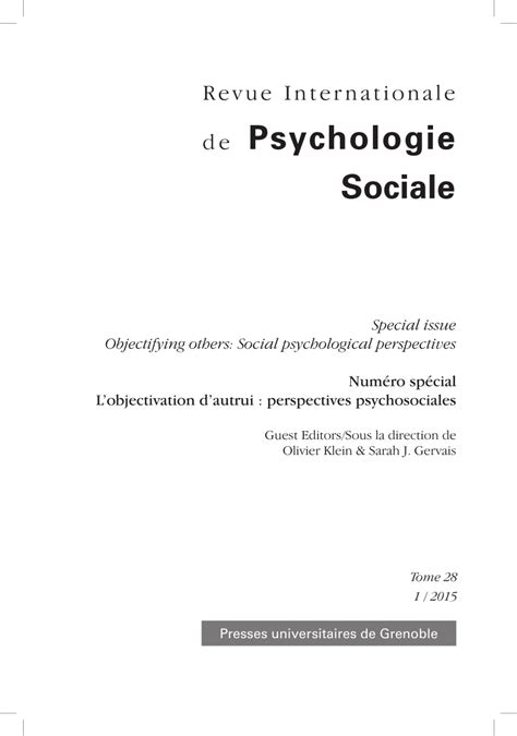 Pdf Body Parts Reduction And Self Objectification In The Objectification Of Sexualized Bodies