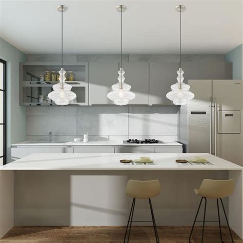 Livex Lighting Art Glass Mini Pendants Brushed Nickel Geometric