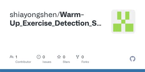 Github Shiayongshen Warm Up Exercise Detection System Based On Mediapipe