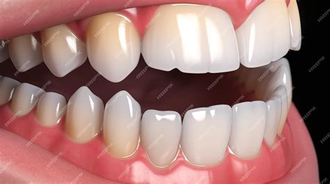 Closeup 3d Illustration Of Human Teeth And Gums Showing Signs Of Gum