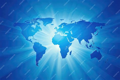 Premium Photo Geographical Data Visualization Blue World Map