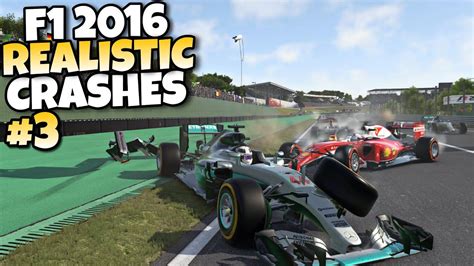 F1 2016 REALISTIC CRASHES 3 YouTube