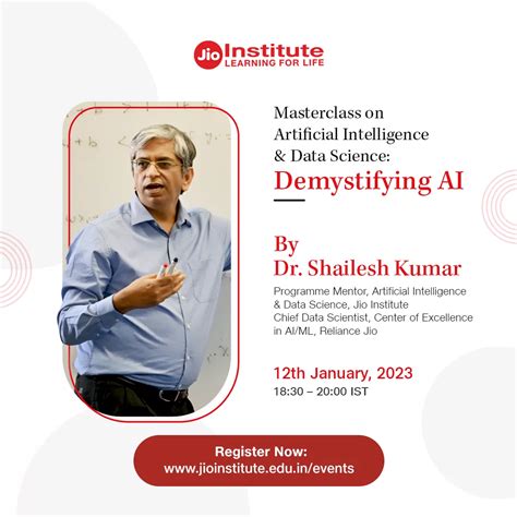Masterclass Demystifying Ai And Data Science Jio Institute