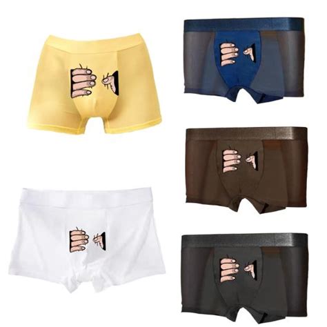 Креативные тонкие защитные прозрачные мужские трусы без ограничений для ...