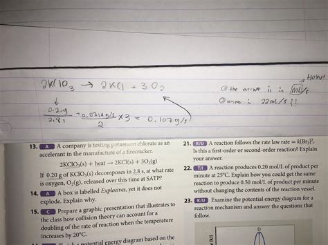My Attempt At A Kinetics Question I Looked Over The Lesson And My Notes But I Seriously