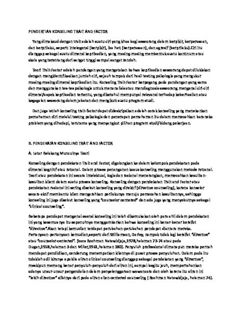 Trait And Factor PDFCOFFEE COM