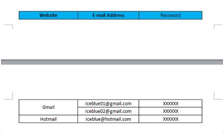 Prevent Page Breaks In Word Tables In C
