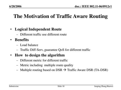Traffic Aware Authors Date 282006 628 Ppt Download